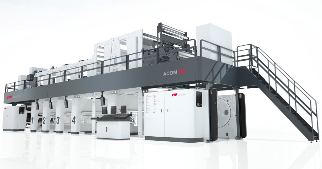 The Comexi ACOM R2 high tech gravure press on display at Converflex ...