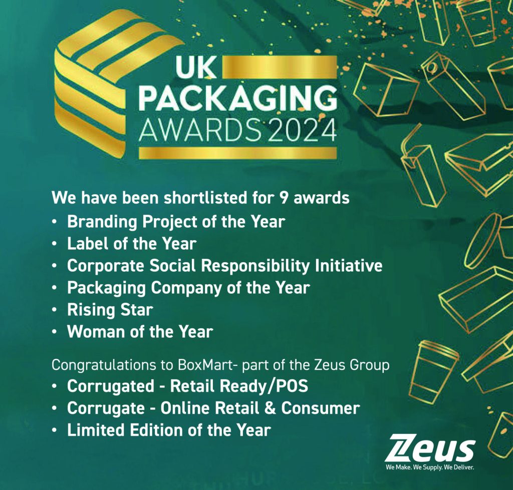 Zeus Packaging Nominated for Nine Awards at The Packaging Awards 2024 - Converter Magazine
